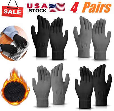 4Pairs Winter Magic Gloves Adult Knit Gloves Warm Stretchy Knit Gloves ...