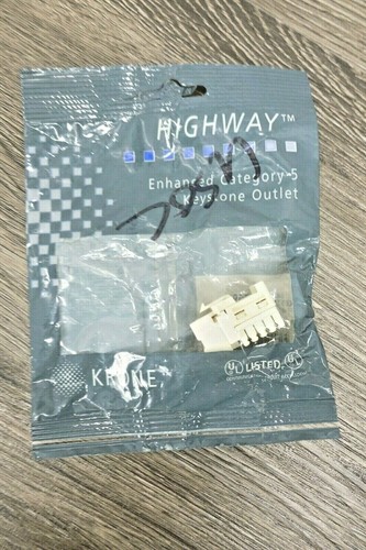 KRONE Enhanced RJ45 Keystone Cat 5e Outlets (P/N: 6467 1 098-20) White ...