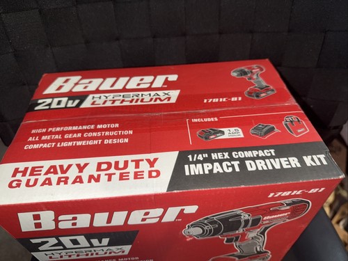 Bauer 20V 1/4" Hex Compact Impact Driver Kit w/ Battery & Charger *NEW ...