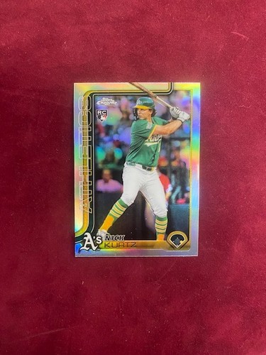 2025 Topps Chrome Update Nick Kurtz ( A's ) REFRACTOR Rookie Card RC # ...