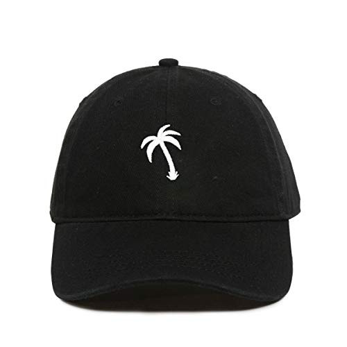 Palm Tree Slanted Baseball Cap Embroidered Cotton Adjustable Dad Hat | eBay