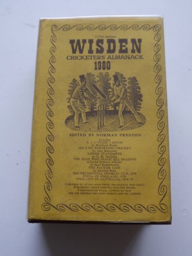 Wisden Cricketers' Almanack 1980 Hardback Book The Fast Free Shipping ...
