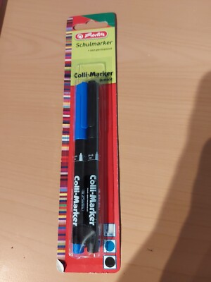 herlitz Schulmarker "Colli -Marker" junior schwarz+blau non permanent ...