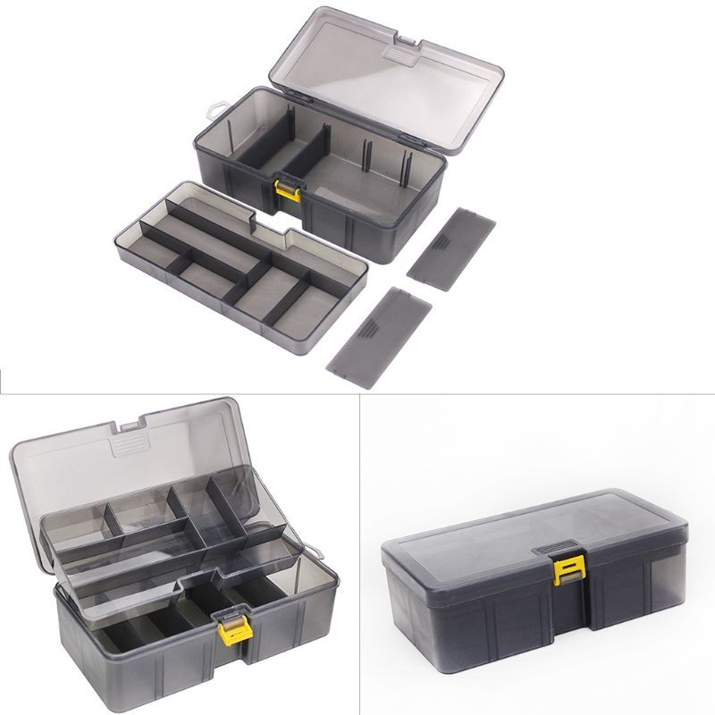 Plastic Tool Box with Double Layer Multi-Function Storage Portable ...