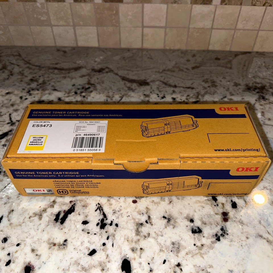 Okidata OKI ES5473 Yellow Toner Cartridge Genuine 46490617 | eBay