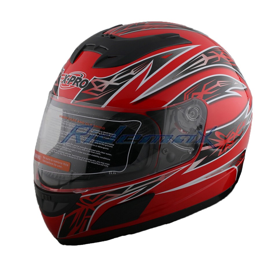 X-PRO Motorcycle Full Face Helmet DOT Approved Helmets Black Blue Red S ...