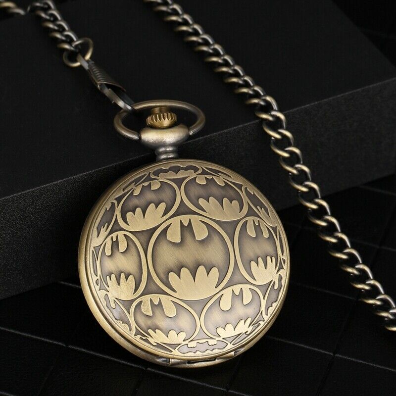 Antique Batman Alloy Case Unisex Analog Quartz Pocket Watches Pendant ...