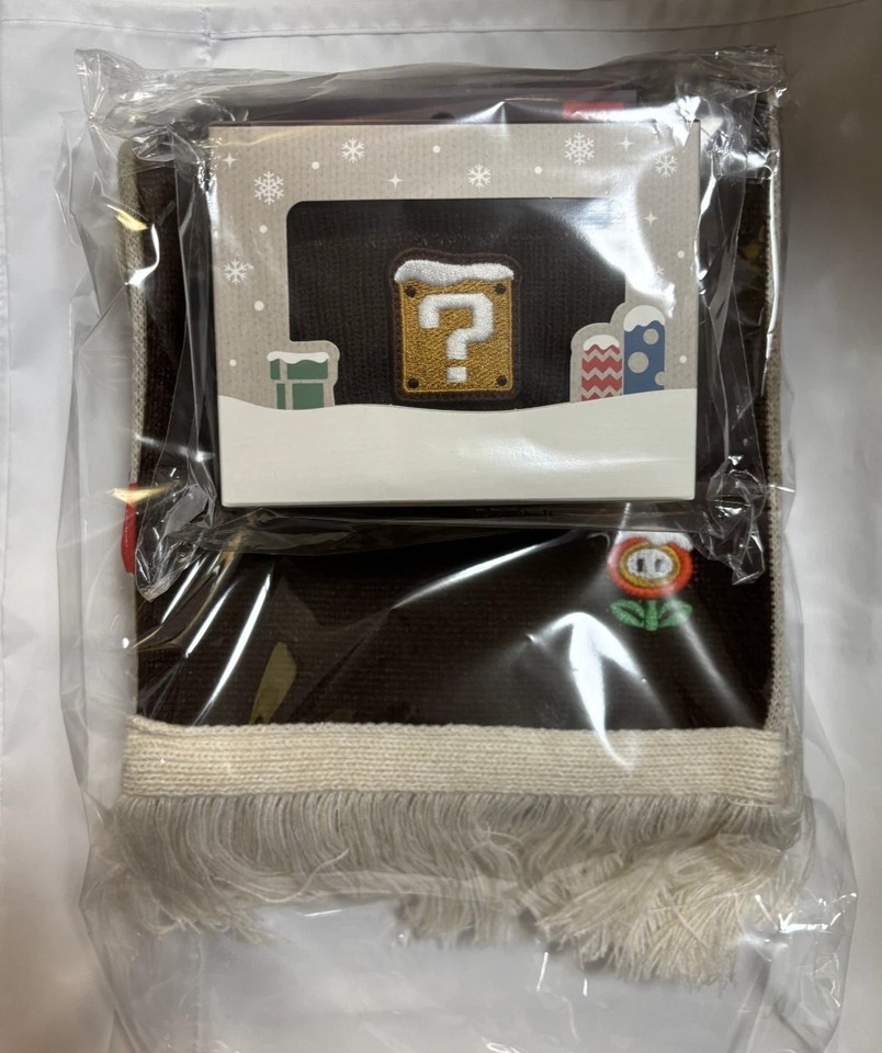 Set of 2 Super Mario Winter Collection Knit scarf Knit cap Nintendo ...