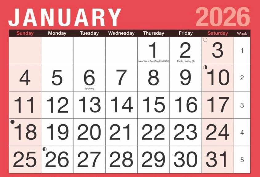 2026 3 Month to View Calendar Wall Planner Organiser Commercial Office ...