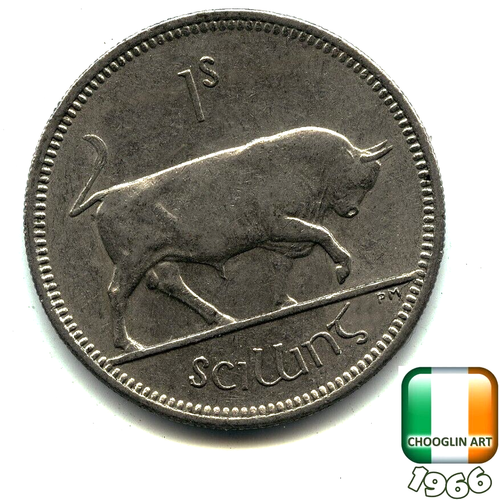 An IRISH 1966 ONE SHILLING 1s coin, 60 Years Old! | eBay