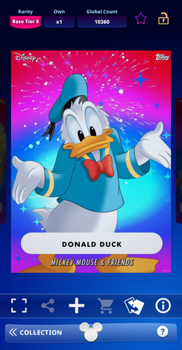 Topps Disney Collect - Base Tier 8 2022 Series 1 Fireworks - Donald ...