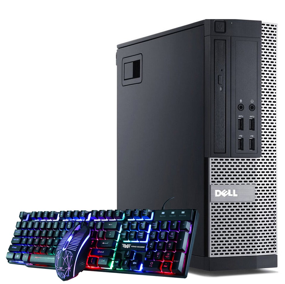 GAMING DELL BUNDLE TOWER PC FASTFULL SET COMPUTER SYSTEM INTEL i5 8GB ...
