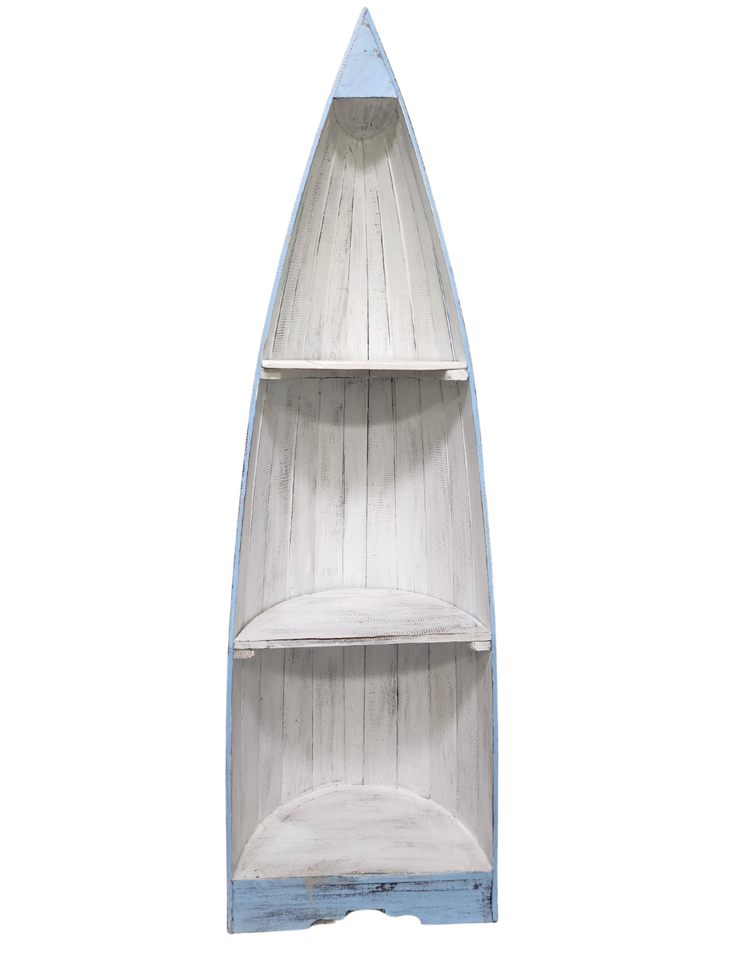 5 Ft Nautical BOAT BOOKSHELF Wine holder Corner Shelf Sailboat Sail ...