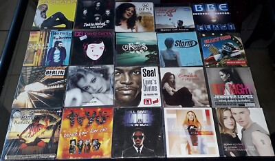 LOT DE 20 CD SINGLE / DUNE CASCADA TOKIO HOTEL BBE FLASH AXEL F CRAZY ...