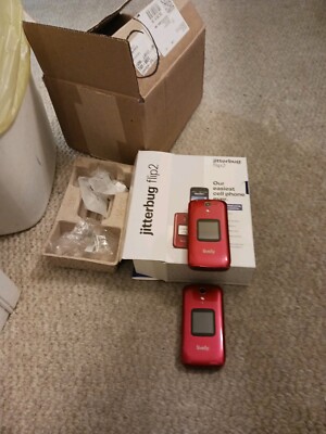 Lively Jitterbug Flip 2 Red with Large Dial Number New. | eBay