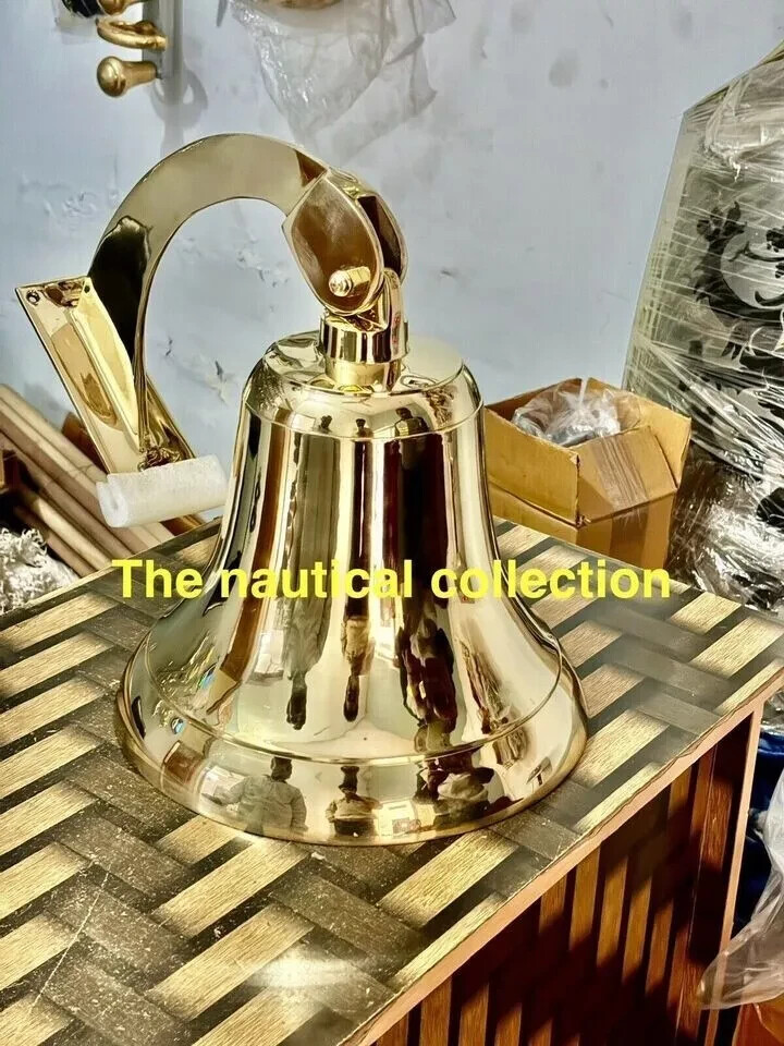 Big Brass Door Bell Wall Hanging Mount bell Nautical Brass Ship Loud ...