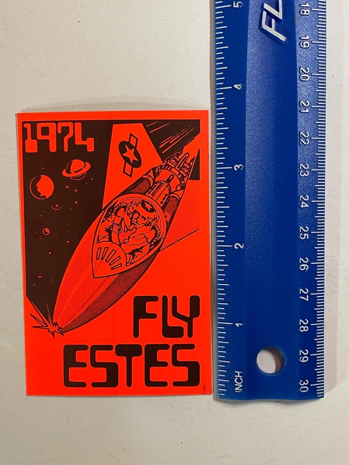 Estes Flying Model Rocket 1974 Fly Estes Sticker Decal NM | eBay