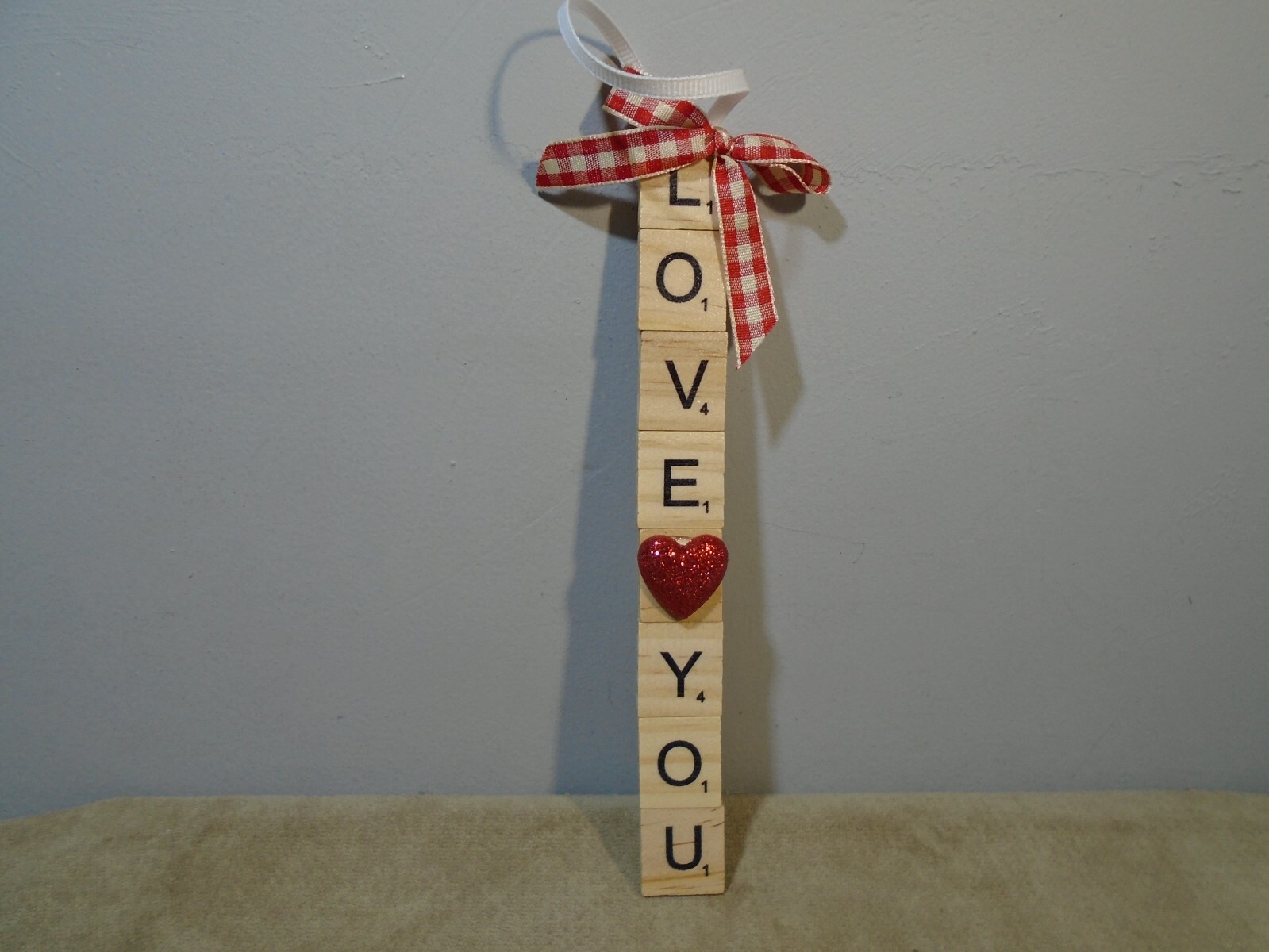 HANDMADE SCRABBLE TILE “LOVE YOU” WOODEN 6.5” ORNAMENT UNBRANDED (CB4595B) | eBay