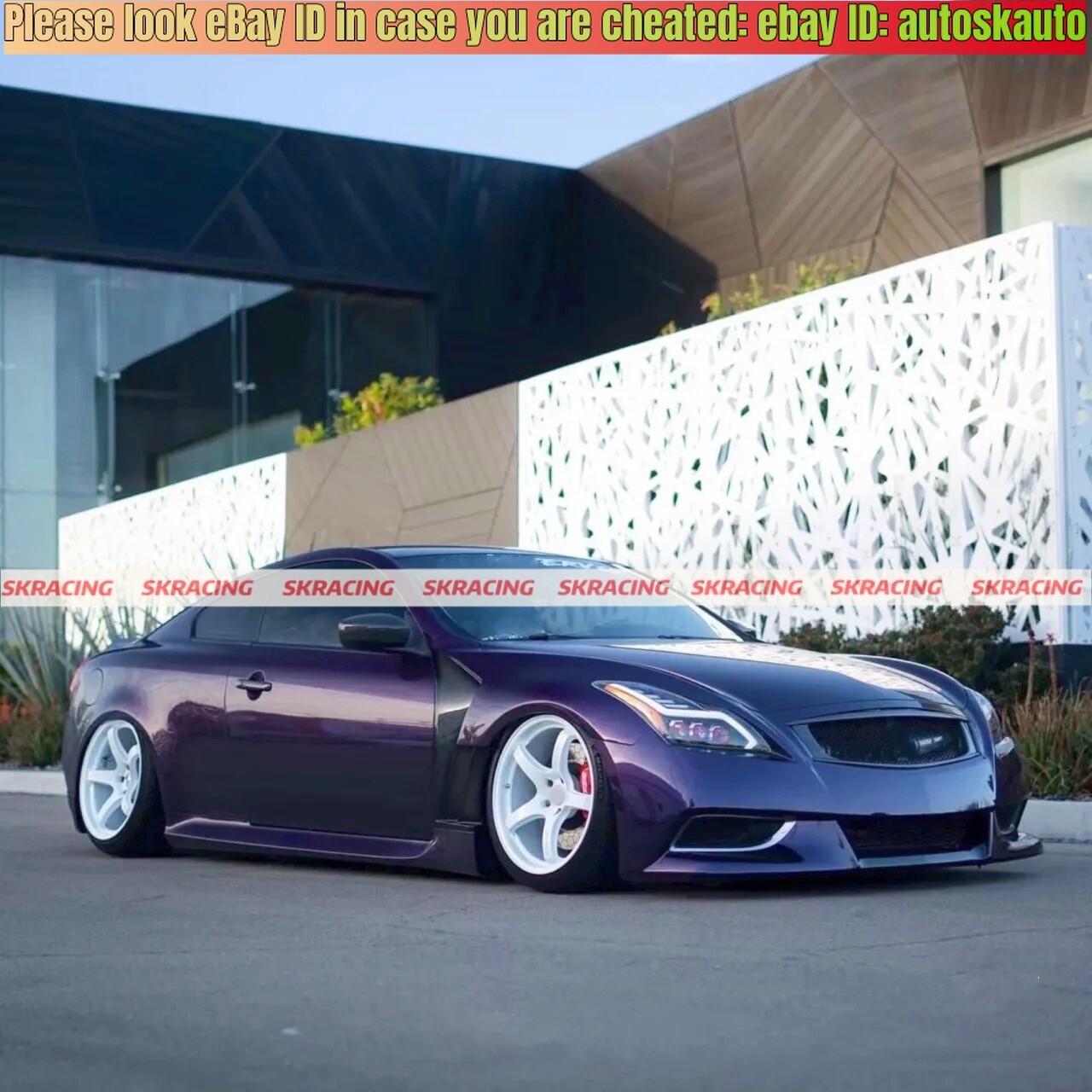 Carbon Fiber Front Bumper Mesh Grill Grille Fit For 2008-2013 Infiniti ...