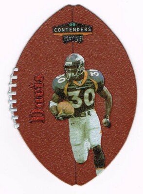 1998 Playoff Contenders Leather Footballs Red Terrell Davis #22 NM/MT ...