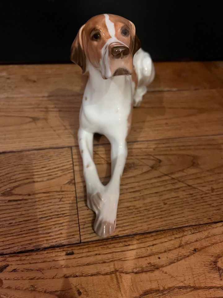 Vintage Porcelain Dog Sculpture, Lomonosov, English Pointer Dog, 1950s ...