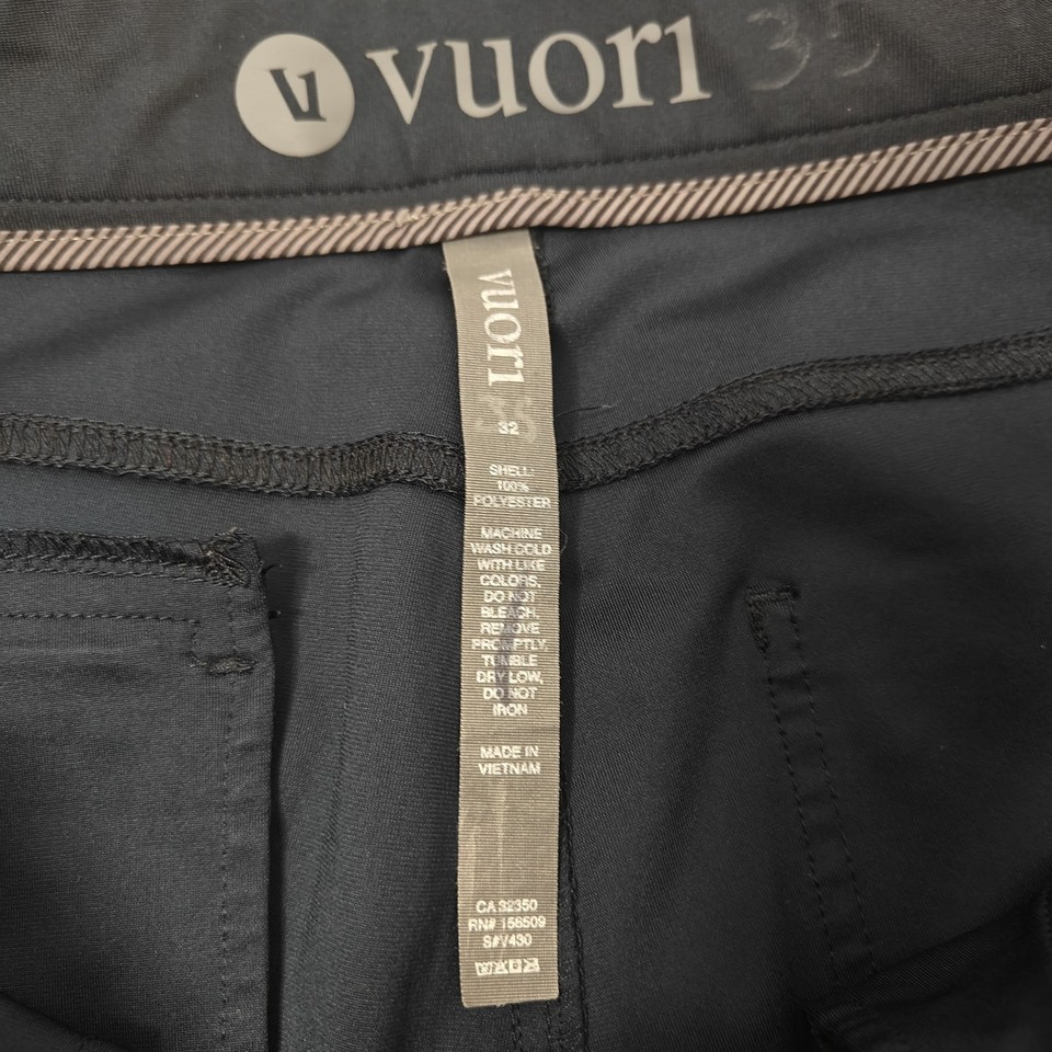 Vuori Meta Performance Pants Mens 32x31 Ink Navy Blue Chino Golf Stretch V430 | eBay