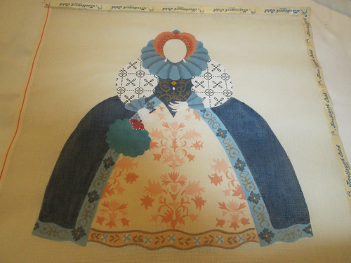 3D QUEEN-DEDE-HANDPAINTED NEEDLEPOINT CANVAS-EMBELLISHMENTS | eBay