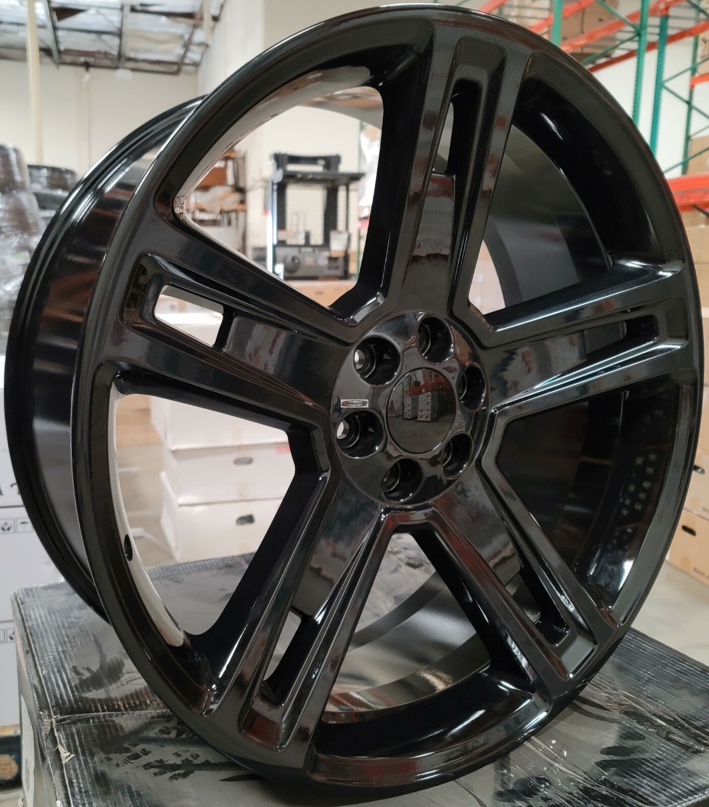 26 GMC Replica Wheels Gloss Black Rims Tires Fit Tahoe LTZ Silverado ...