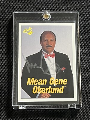 “MEAN GENE” OKERLUND 1990 CLASSIC WWF SIGNED AUTOGRAPHED CARD JSA ...