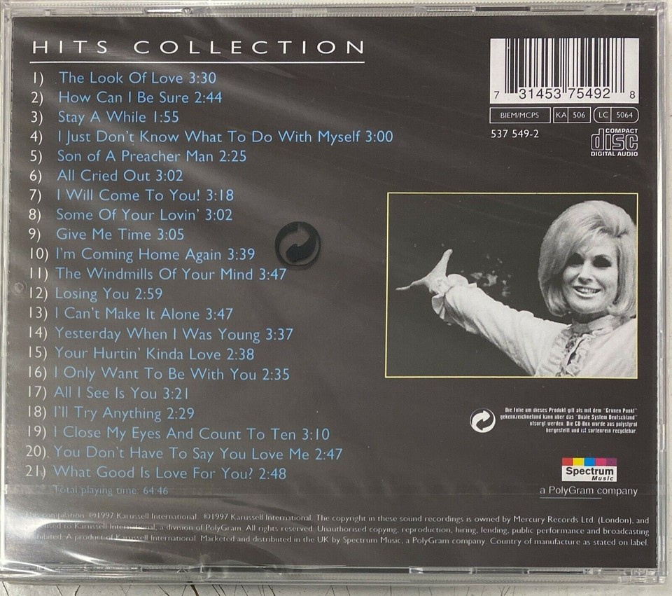 Dusty Springfield - Hits Collection (CD) New Sealed | eBay UK
