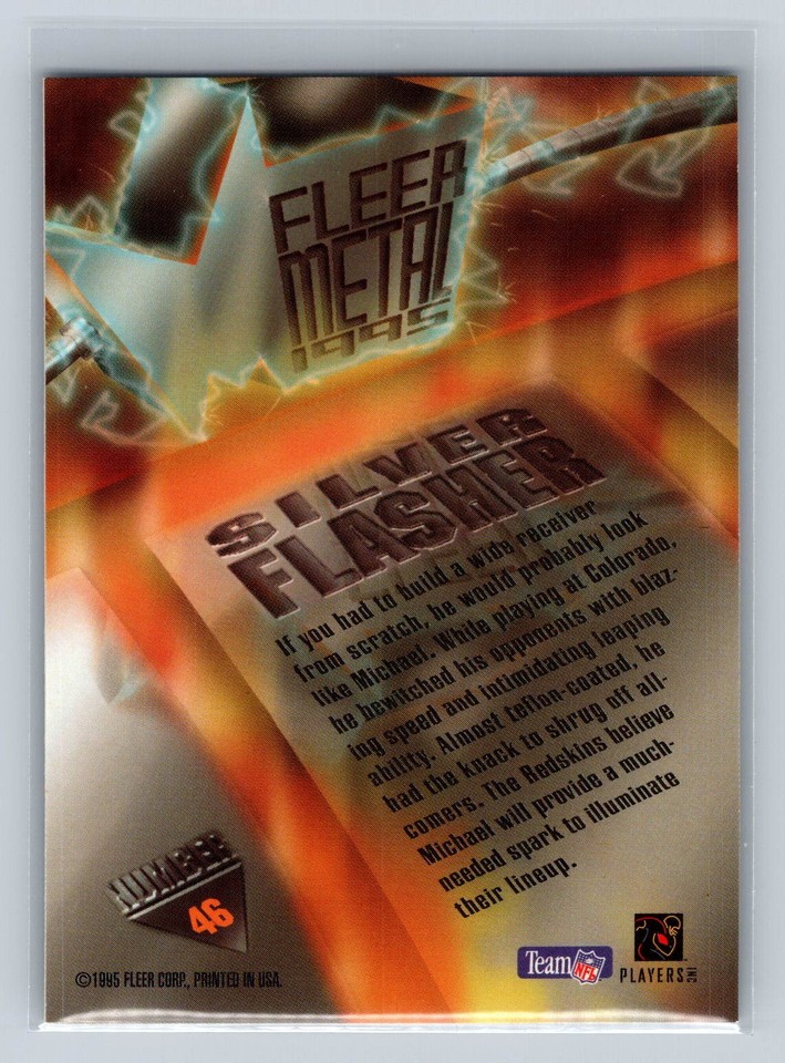 1995 Fleer Metal Silver Flasher Michael Westbrook #46 Washington ...