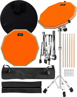 Drum Practice Pad, 12" Drum Pad 2 Surfaces - Double-Sided Practice Drum ...