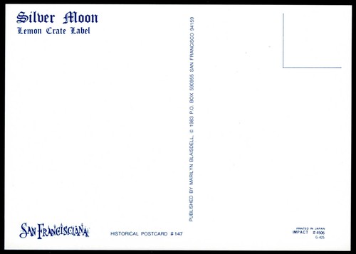 SILVER MOON~CALIFORNIA MISSION~AUTHENTIC FRUIT CRATE LABEL ART~NEW 1983 ...
