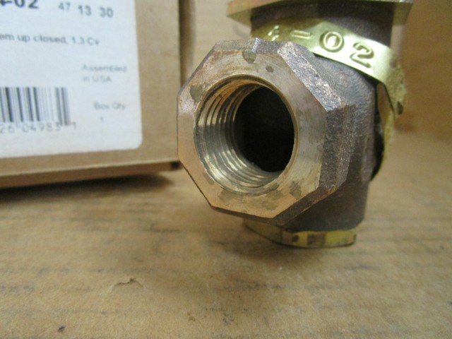 Schneider 1/2" NPT Reduced Port 2-Way Brass Valve Body VB-7223-200-4-02 ...