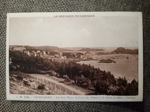 CPA TREBEURDEN LES TROIS PLAGES POINTE DU CHÂTEAU ET POINTE DE BIHIL | eBay