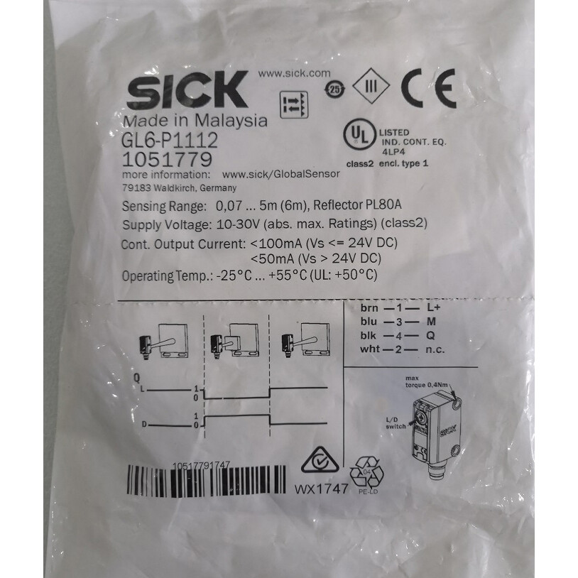 SICK GL6-P1112 Photoelectric Sensor New One Free Shipping GL6-P1112 | eBay