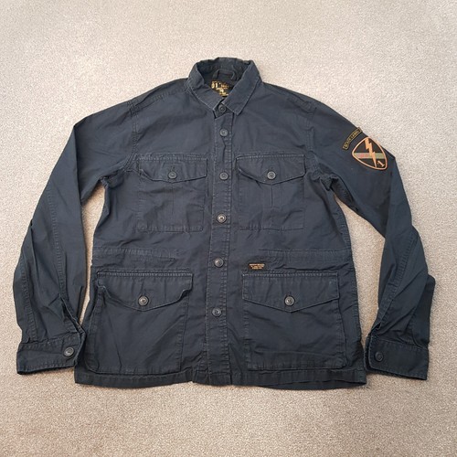 Superdry Mens Jacket Large Navy Military Field Worker Utility Chore ...