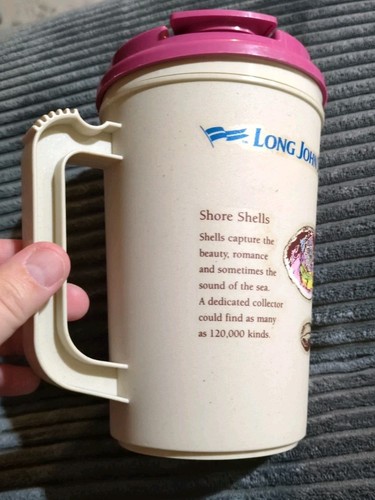 Long John Silver’s Mug 22oz Magenta pink Shore shells Vintage EUC | eBay