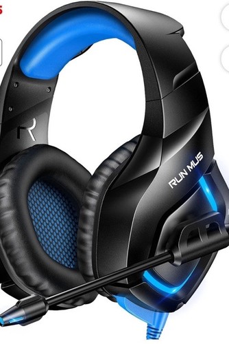 RUNMUS Gaming Headset with 7.1 Surround Sound, PS4 Headset with Mic ...