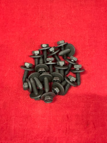 25pc M8-1.25x30mm CA Body Bolts Hex Head Loose Washer Black Finish ...