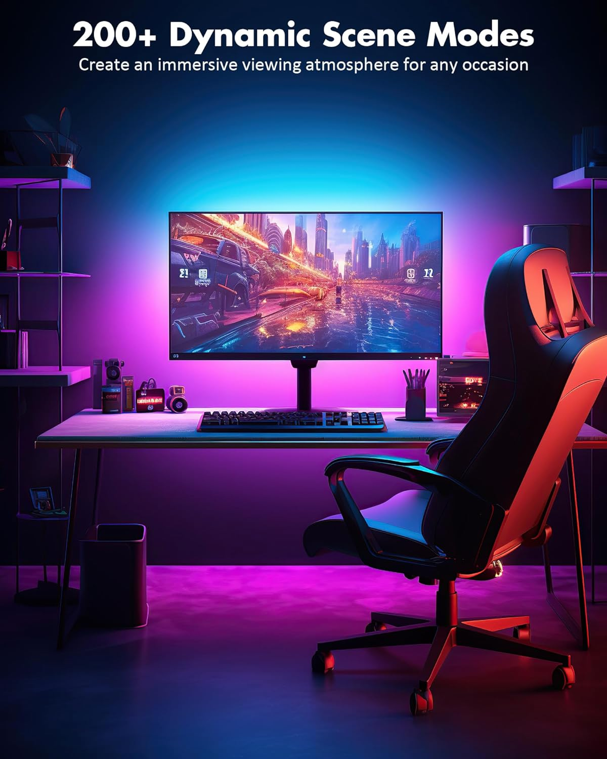 LED Lights for TV 24-43 Inch, 9.8FT RGB Monitor Backlight for Gaming ...