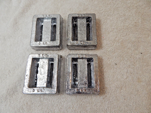 Four 3 lb Mold SCUBA Lead Dive Weights - New - Actual 2 lb. 10.5 to 11 ...