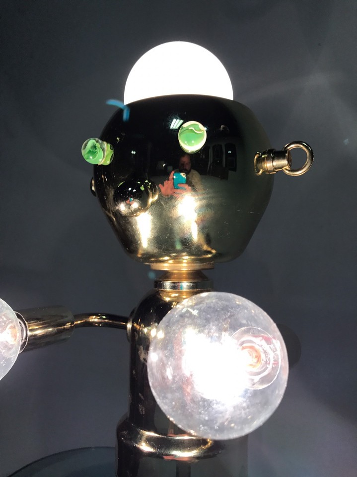 VINTAGE ROBOT LIGHT LAMP MID CENTURY MODERN TORINO SPACE UFO ATOMIC ...