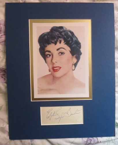 Elizabeth Taylor SIGNED mounted autograph with photo - COA | eBay