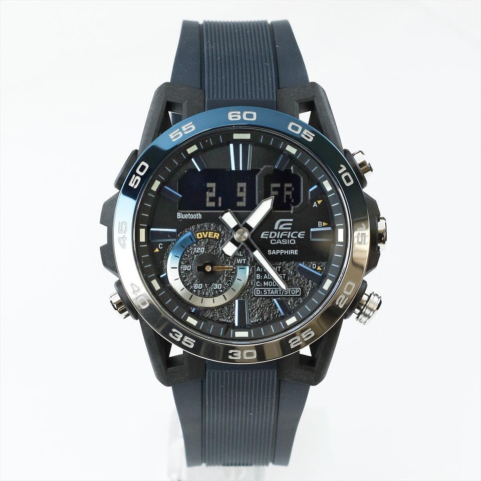 CASIO EDIFICE ECB-40YNP-1AJF Navy Nighttime Drive Series Men's Watch ...
