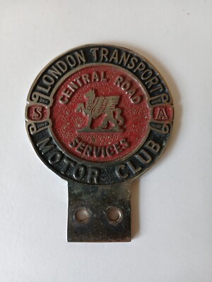 London Transport Motor club Badge 1950s. Car grill badge. | eBay