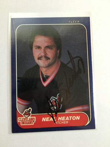 F66327 In Person Auto/Signed Baseball Card NEAL HEATON INDIANS | eBay