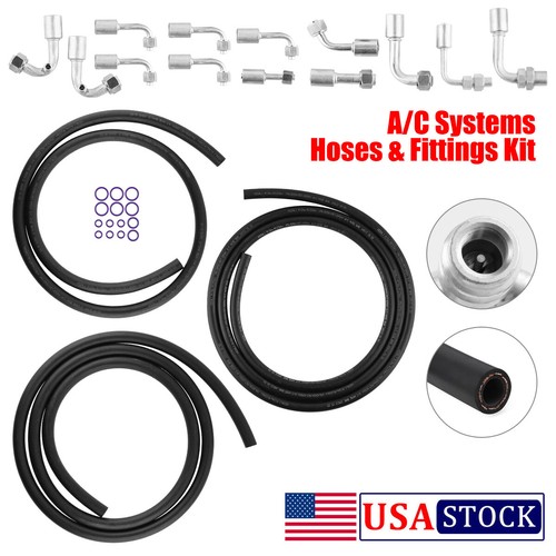 A/C Hose Kit #6 #8 #10 w/Beadlock Fittings O-Rings Universal Auto HVAC ...