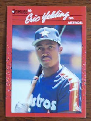 ERIC YELDING HOUSTON ASTROS 1990 DONRUSS BASEBALL CARD #123 | eBay