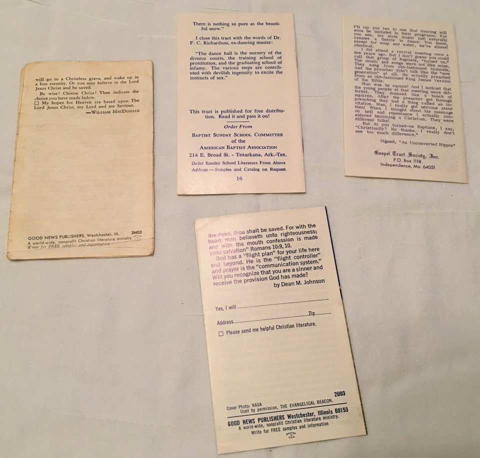 Vintage 60s religious tracts. Dirty dancing! Hippies! Space-Age Satan ...